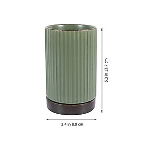 Kitchen Chopsticks Holder Basket Ceramic Utensil Drying Rack Draining Cutlery Spoons Cage Tableware Organizer Caddy Spoon Forks Box Green