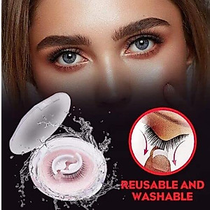 Koleen Made Magnetic Eyelash,Self-Adhesive Eyelashes,Pawson Self Adhesive Eye Lashes,2Pairs Self-Adhesive Eyelashes (Natural)