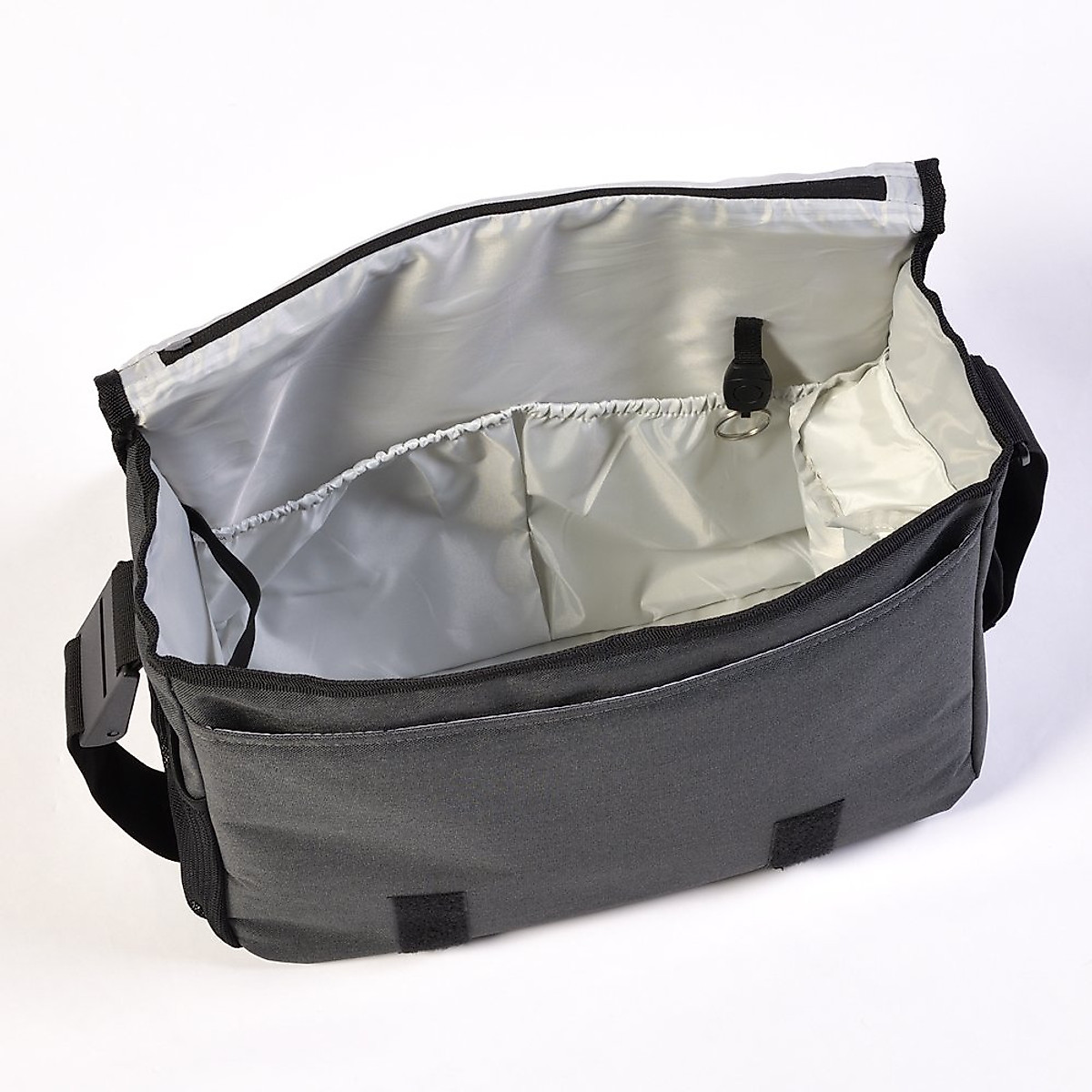 Filberry Messenger DIAPER BAG for DADS & MOMS to share baby care! - Top zipper for easy access - Large - Grey/Black – MEN love it!