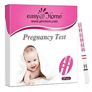 Easy@Home Pregnancy Test Strips Kit: 10 Pack HCG Test Strips - Early Detection Home Pregnancy Test