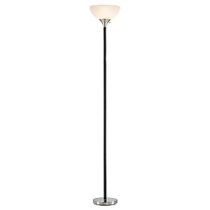 Adesso 7007-01 Gander Floor Lamp, 71 in., 150 W Incandescent/equiv. CFL, Black Foam, 1 Floor Lamp