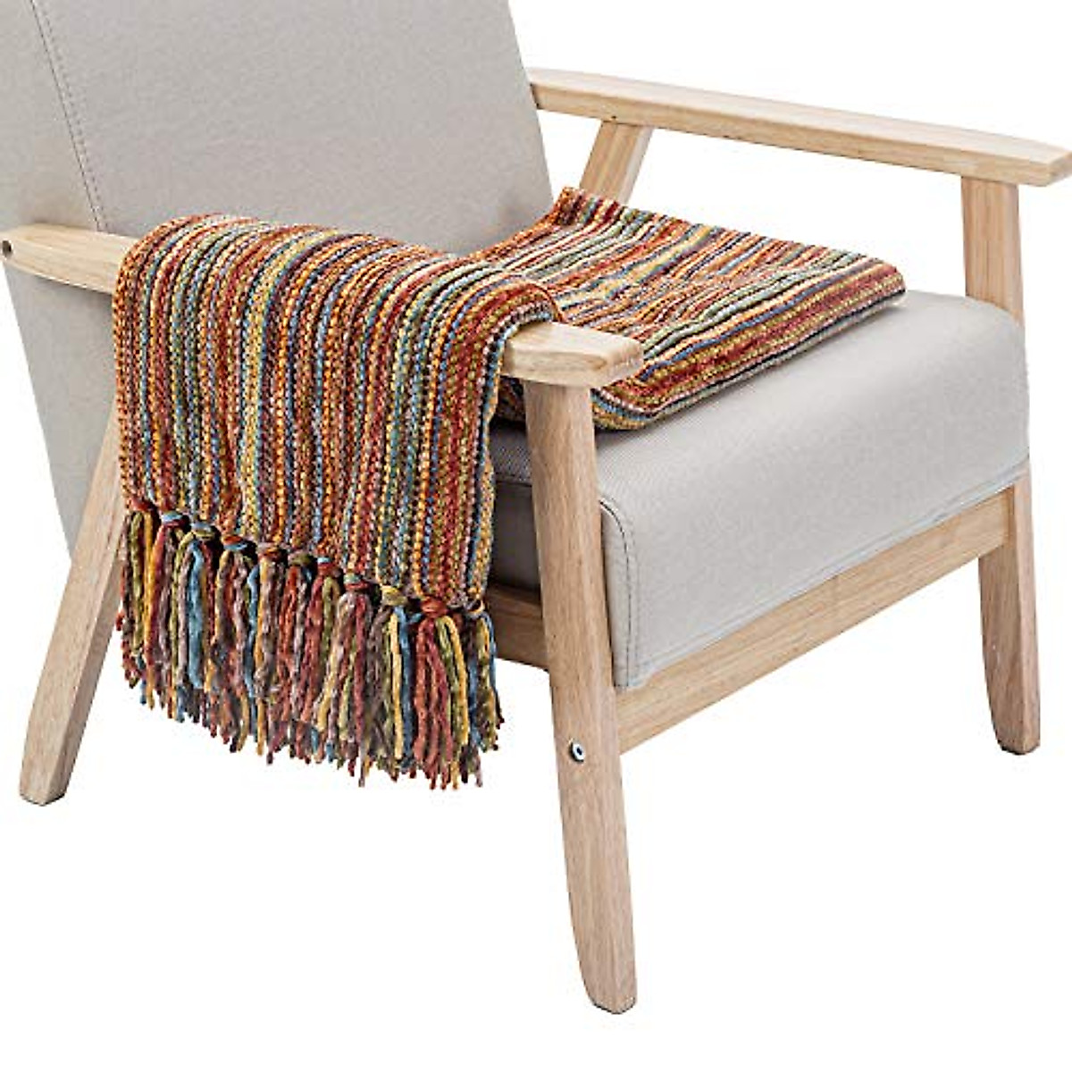 DECOMALL Multicolor Throw Blanket - Soft Cozy 50x60 Inches