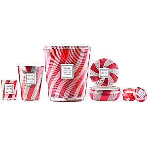 Voluspa Crushed Candy Cane Candle | Classic Boxed Candle | 6.5 Ounces | 40 Hour Burn Time | All Natural Wicks and Coconut Wax for Clean Burning | Vegan | Non-Toxic