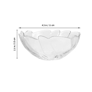 Clear Glass Bowl Glass Wave Bowl, Salad Mixing Bowl Glass Transparent Serving Bowl Appetizer Bowl for Home Kitchen Restaurant Lunch Bowl