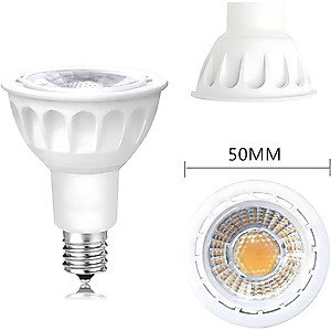 LIDESENMO 2-Pack E17 LED Spotlight Bulb Dimmable 120V 50W Halogen Replacement E17 Intermediate Base Type 5W R14 Reflector Light Bulb for Desk Reading Cabinet Lamp Curio Cabinet (Warm White 2700K)