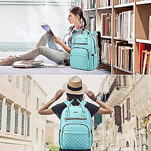 YAMTION Backpack for Women and Teen Girls,School Backpack TSA Laptop Bookbag with USB for College University Students Business Office Work Travel
