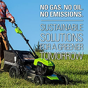 Greenworks 40V Brushless Self-Propelled Lawn Mower, 21-Inch Electric Lawn Mower, 5.0Ah Battery and Charger Included