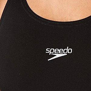 Speedo Women Essential Endurance+ Medalist Swimsuit, Black, 20 Uk (42 Eu)