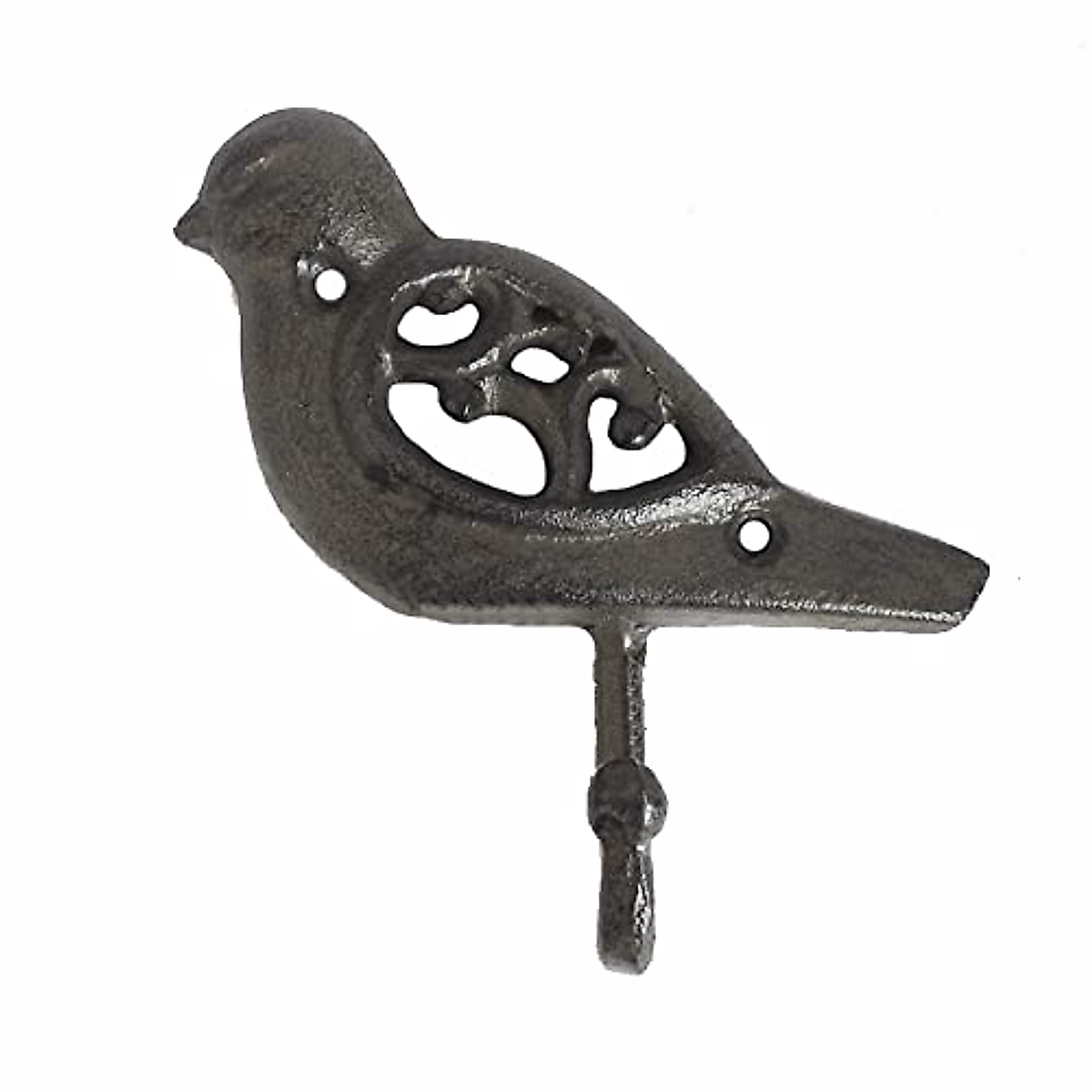 WINTENT Cast Iron Wall Hook Decorative Rustic Animal Deer Bird Hook for Hanging Key Coat Hat Towel (Bird)