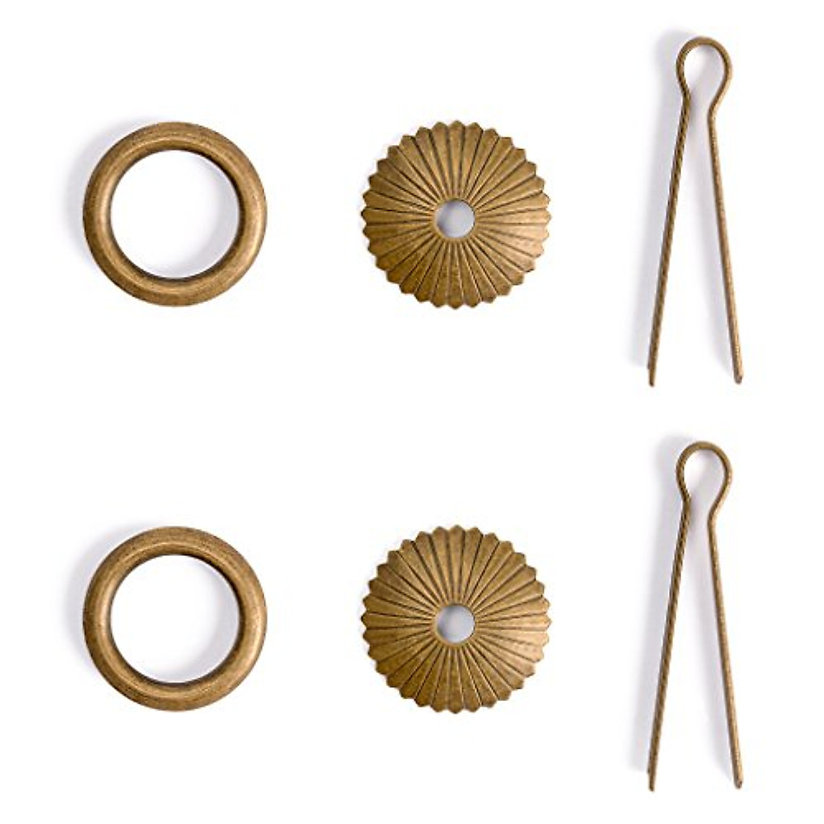 Hardware Philosophy Ring Brass Hardware Drawer Pulls Set 1-3/16" - Set of 2