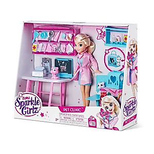 Sparkle Girlz United Pacific Designs 100184: Zuru Pet Clinic Playset with 10.5" Doll & Pets