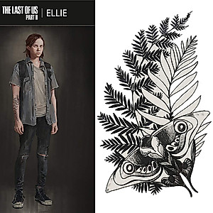 Ellie Tattoo Sticker Last of US Cosplay Props Temporary Tattoo Body Sticker Hand Neck Wrist Art Fashion
