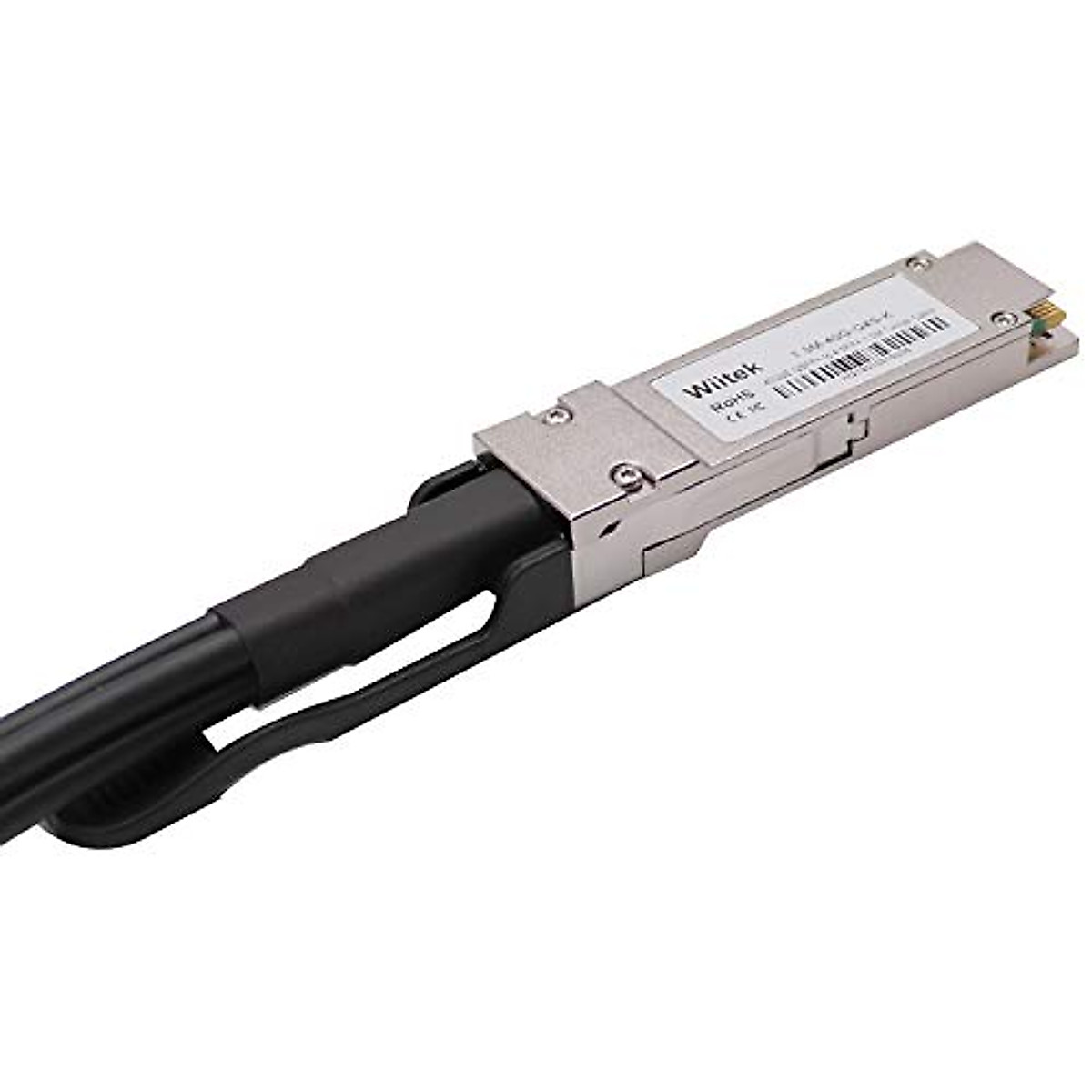 Wiitek 1M Generic QSFP+ DAC Twinax Cable, 40GbE QSFP+ Direct Attach Copper Cable, 30AWG Black, for Open Source, Ubiquiti, Mellanox, SuperMicro, Compatible for Mikrotik