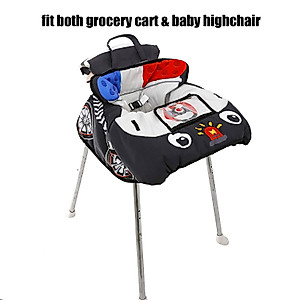 Cute Police Car Design Grocery Cart Cover for Baby