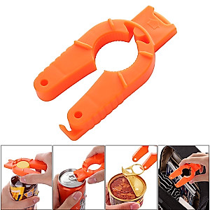 Senzeal 2PCS Multifunctional Water Bottle Opener for Weak Hands and Seniors with Arthritis - Bottle Squeeze Lids and Plastic Grip Orange