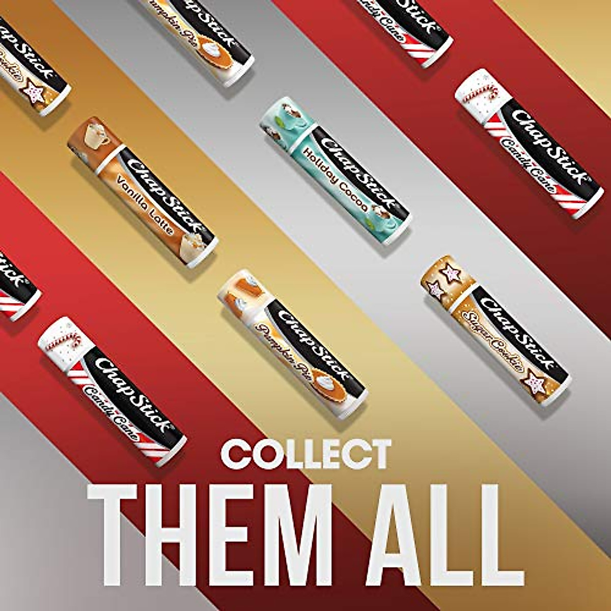 ChapStick Holiday Ornament Candy Cane Lip Balm Gift Set, Lip Moisturizer and Christmas Stocking Stuffer - 0.15 Oz (Pack of 5)