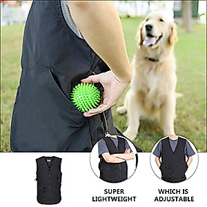 Dog Dog Trainer Vest Handler Training Vest- Pet Trainer Vest Dog Trainer Cloth with Multi Pockets Pet Trainers Jacket Professional Pet Owner Vest for Men/Women- Size pet Owner Training Vest M