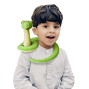 Ice King Bear Lifelike Green Snake Stuffed Animal - Plush Toy (Standing)