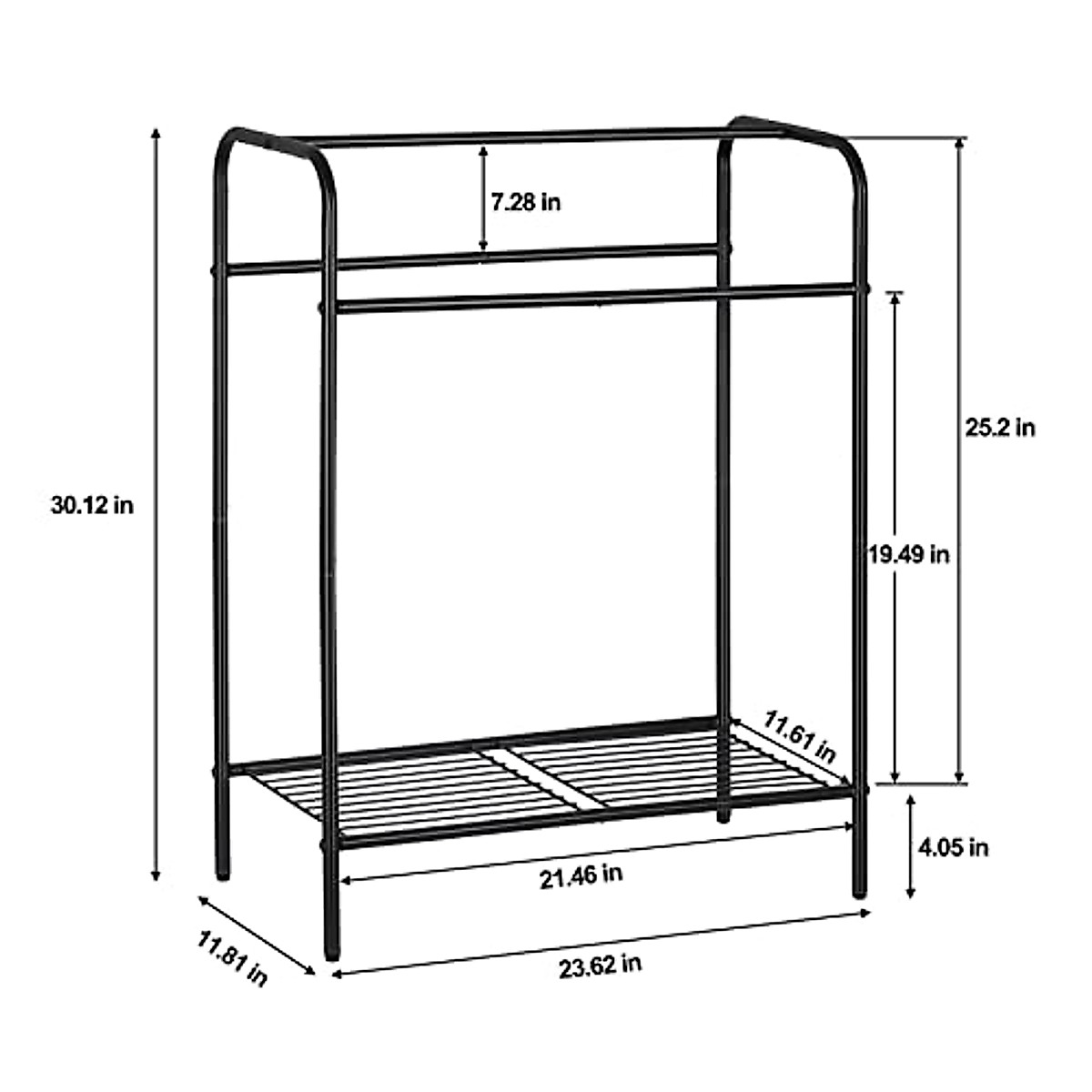 Freestanding Towel Racks, 3 Tier Metal Towel Rack Stand with Storage Shelf, Stainless Steel Blanket Ladder Holder Rack for Living Room, Bathroom, Laundry Room, Black