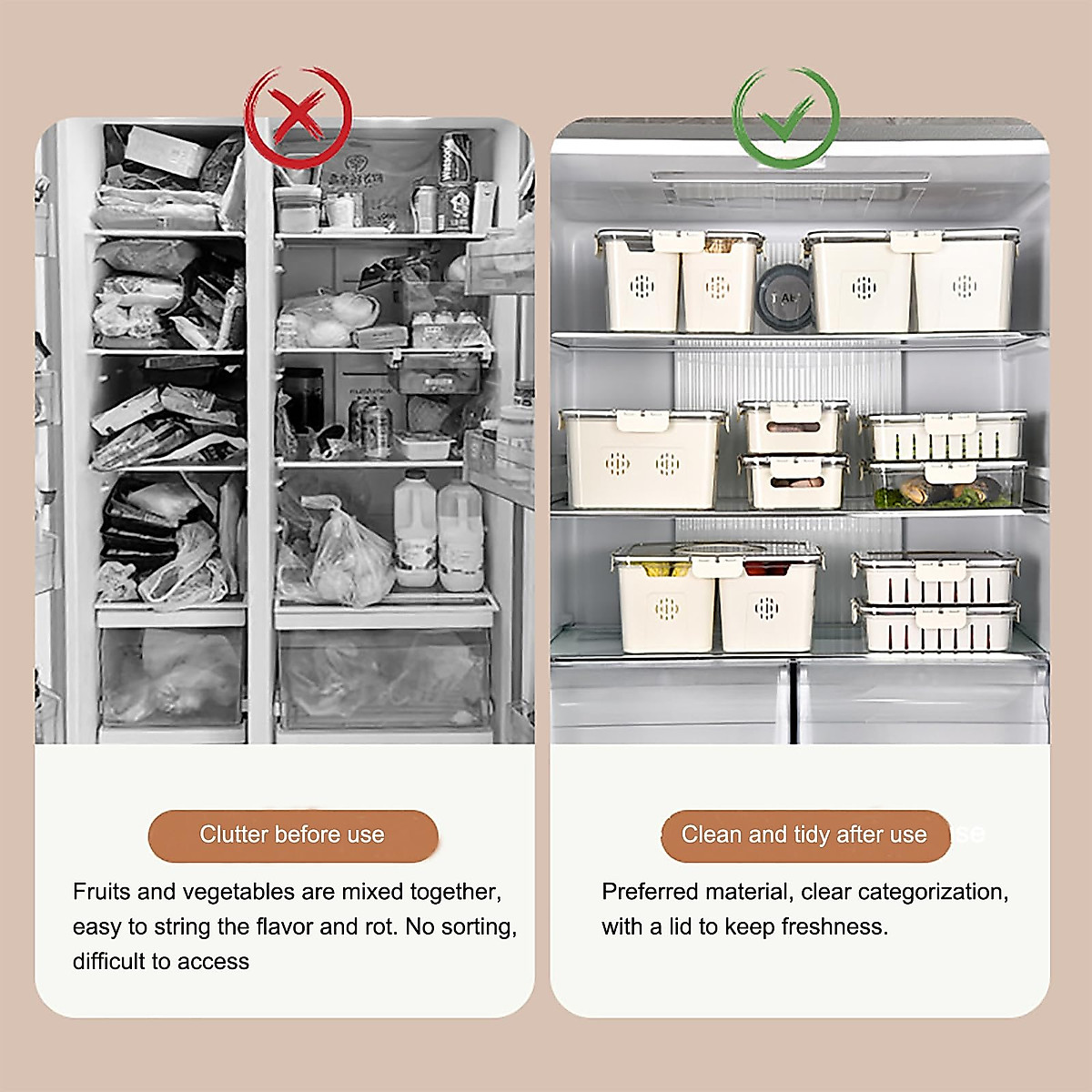AYangrise 8-Compartment Divided+4 compartments for draining water Divided Clear Food Storage Container with Lid and Handle - Versatile Snack Tray for Refrigerator, Party, Travel, and Picnic