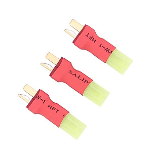 BDHI 3pcs Compatible with Micro Mini Tamiya Female(Reversed) to T-Plug Style Male Adapter for Airsoft(B127-3)