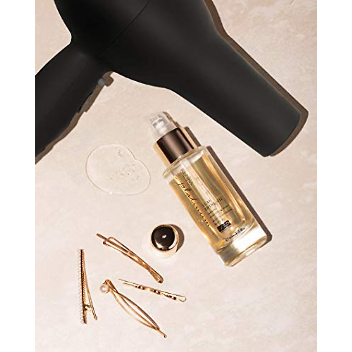 Kenra Platinum Luxe Shine Oil | Gold Enriched Nourishing Elixir |Enhances Shine & Manageability | Thermal Protection Up To 450F | Medium To Coarse Hair | 1.5 fl. Oz