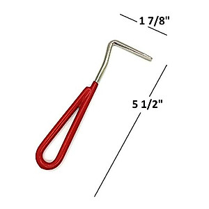 Vinyl Coated Steel Hoof Picks for Horses (2 Pack Red)Q