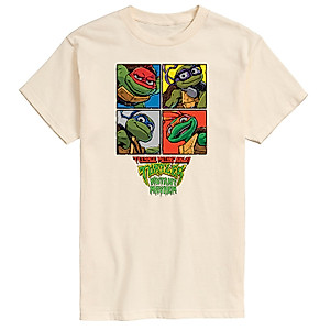 HYBRID APPAREL - Teenage Mutant Ninja Turtles Mutant Mayhem - Mutant Mahem Grid - Men's Short Sleeve Tee - Size Large Cream