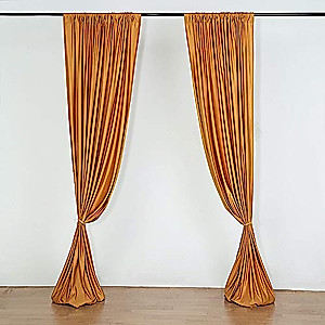 BalsaCircle 10 ft x 10 ft Gold Polyester Photography Backdrop Drapes Curtains Panels - Wedding Decorations Home Party Reception Supplies