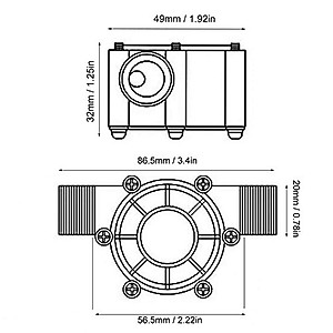 Yosoo DC Water Turbine Generator Water 12V DC 10W Micro-Hydro Water Charging Tool