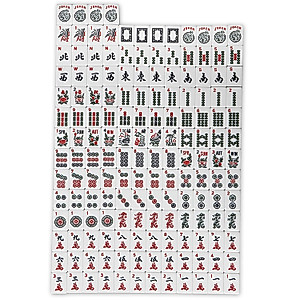 American Mah Jongg Complete Set, 166 Tiles with All in one Combo Rack with Soft Bag