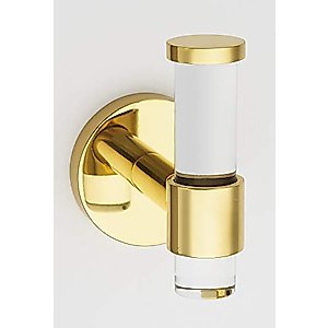 Alno A7281-PB Alno A7281 Contemporary Acrylic Single Bathroom Robe/Towel Wall Hook
