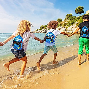 Eccliy 20 Pack Video Game Party Drawstring Bags 12 x 10 Inch Gaming Party Supplies Video Game Party Favors Bags Gamer Party Favors Video Game Goodie Bags for Game Themed Party (Blue, Fresh Style)