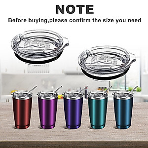 20oz Tumbler Replacement Lids Spill Proof Splash Resistant Lids Covers for 3.25in Cup Mouth Compatible with Classic Stainless Steel Tumblers YETI Rambler Atlin, Beast Juro SUNWILL Cup (2 Pack)