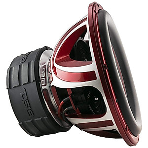 DS18 HOOLIGAN X15.1D Subwoofer in Red with Kevlar Enforced Paper Cone and Upgraded Spider - 6,000W Max, 4,000W RMS, Dual 1 Ohms - Powerful Car Audio Bass Speaker (1 Speaker)