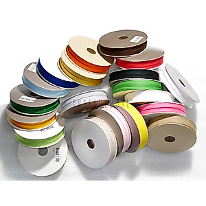 CRAFTMEMORE 1 Inch Twill Tape Fabric Ribbons Webbing Herringbone Twill Bias Binding Tape for Clothes Sewing Craft Trim Lace 18 Yards (MP1 White)