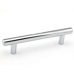 Richelieu Hardware BP20596140 Roosevelt Collection 3 3/4-inch (96 mm) Center-to-Center Chrome Modern Cabinet and Drawer Bar Pull Handle for Kitchen, Bathroom, and Furniture