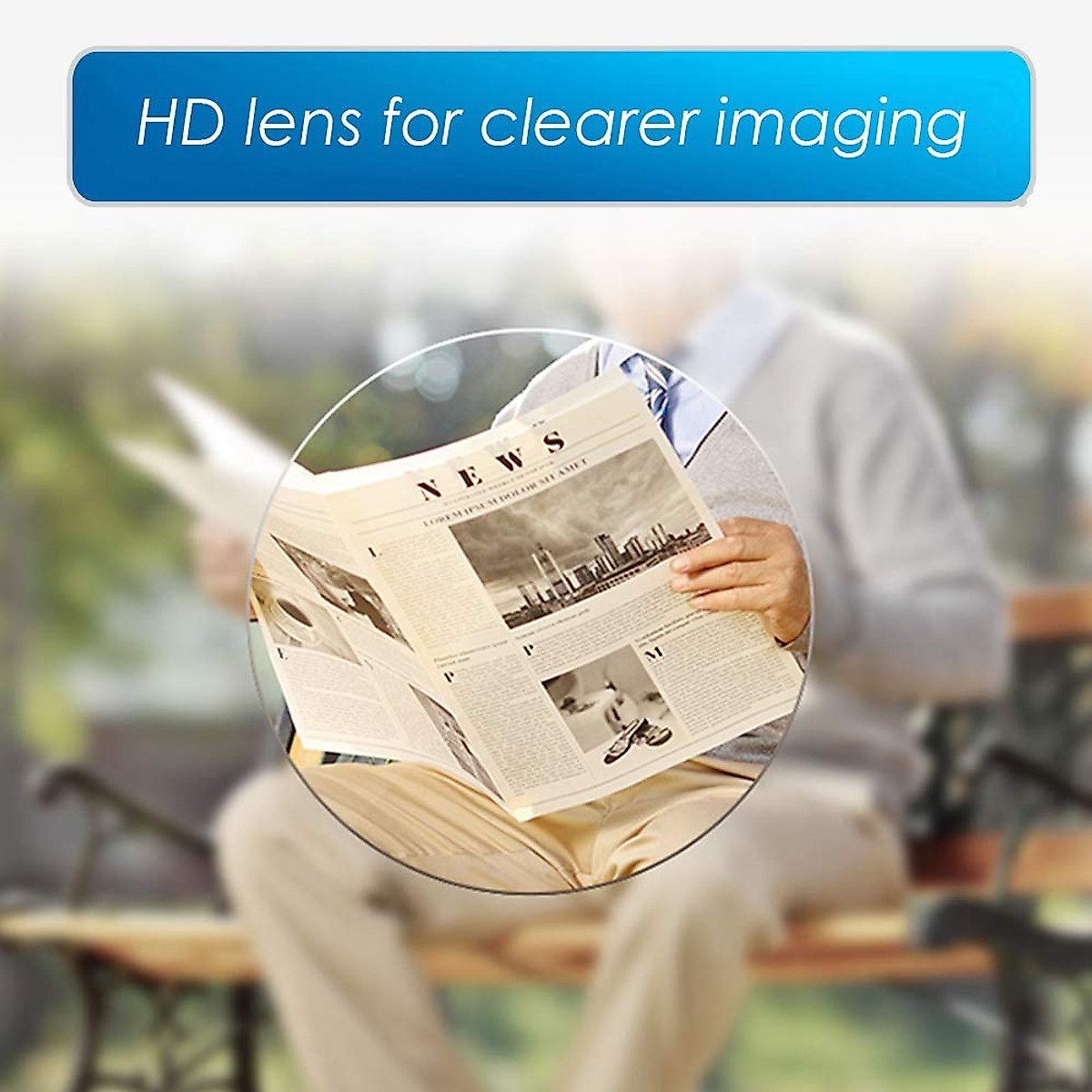 TERAISE Clip On Reading Glasses with Flip Up Function Metal full-Frame Clipped on prescription glasses Designed for myopia Fashion readers for men and women HD lens Portable glasses case(1.5X)