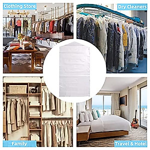 10Pcs Dry Cleaner Bags Plastic Clear Bags,Transparent Dust Cover Hung Garment Bags for Hanging Clothes Suit Dress Jacket Cover for Dry Cleaner Store, Home Closet Storage,Travel-24 x 35 Inch