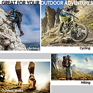 bataidis Hiking socks with Full Cushioned,Thicker,Warmer and more Breathable Men's Outdoor Hiking Running Socks 4 Pairs of Crew Socks for Men.Size in Large