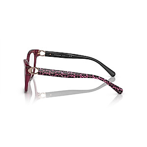 Coach HC6120 Prescription Eyewear Frames, Transparent Ruby/Demo Lens, 54 mm