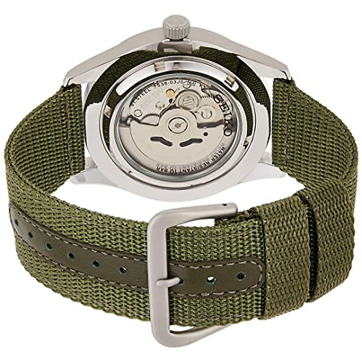 Seiko 5 Men's SNZG09K1 Sport Analog Automatic Khaki Green Canvas Watch