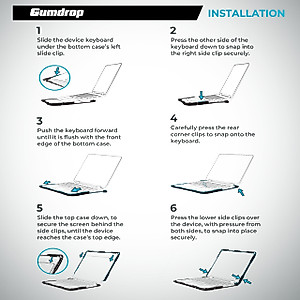 Gumdrop DropTech Laptop Case Fits Acer Chromebook Spin 511 (R756TN) 2-in-1 - Rugged Drop Tested and Shockproof Reliable Device Protection for Kids K-12 Students School Office or Business Use - Black