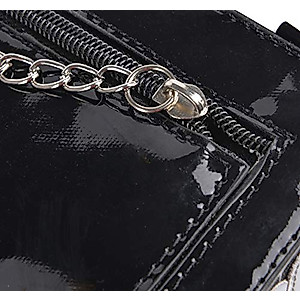 QZUnique Women's Cute Cube Shape Handbag Magic Crossbody Shoulder Bag Clutch Bag Silver With Super Long Shoulder Strap