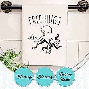 Moonlight Makers Decorative Hand Towel, Waffle Weave, Soft Absorbent Cotton, Gift Idea, Home Bathroom/Kitchen Decor, Dish Cloth, Funny Design, Multi-Purchase Discounts (Beach Please)