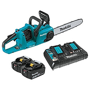 Makita XCU03PT 18V X2 (36V) LXT Lithium-Ion Brushless Cordless (5.0Ah) 14" Chain Saw Kit, Teal
