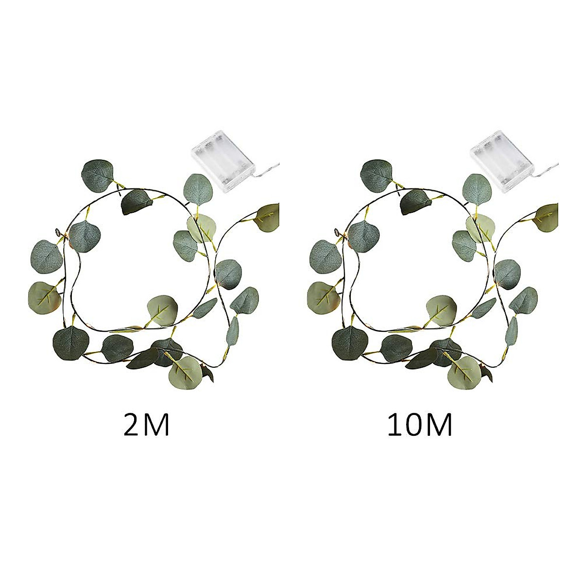 BWWNBY Artificial Leaf Foliage Rattan String Lights Vine Fairy Lights 6.5ft 20 LED Copper Wire Battery Powered Decor for Home Kitchen Garden Office Wedding Wall