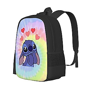 Stitch Backpack Cute Stitch Cartoon Character Unisex Laptop Backpack Adult Daypack Lightweight Backpack - Stitch Merch Bag Gifts