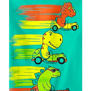 The Children's Place Baby Toddler Boys Short Sleeve Graphic T-shirt 3-pack, Dinos, 4T