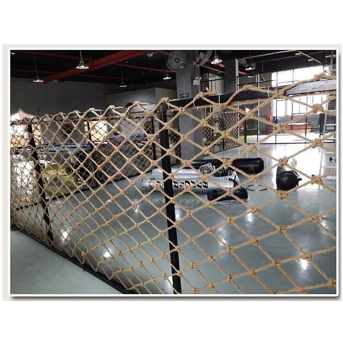 RZM Rope Net Wall Decor, Playground Climbing Net Kids Safety Net Treehouse Fence Net Birds Protective Net Children Swing Heavy Duty Hemp Cargo Cover Hammock Nets Child Safety Netting for Balcony